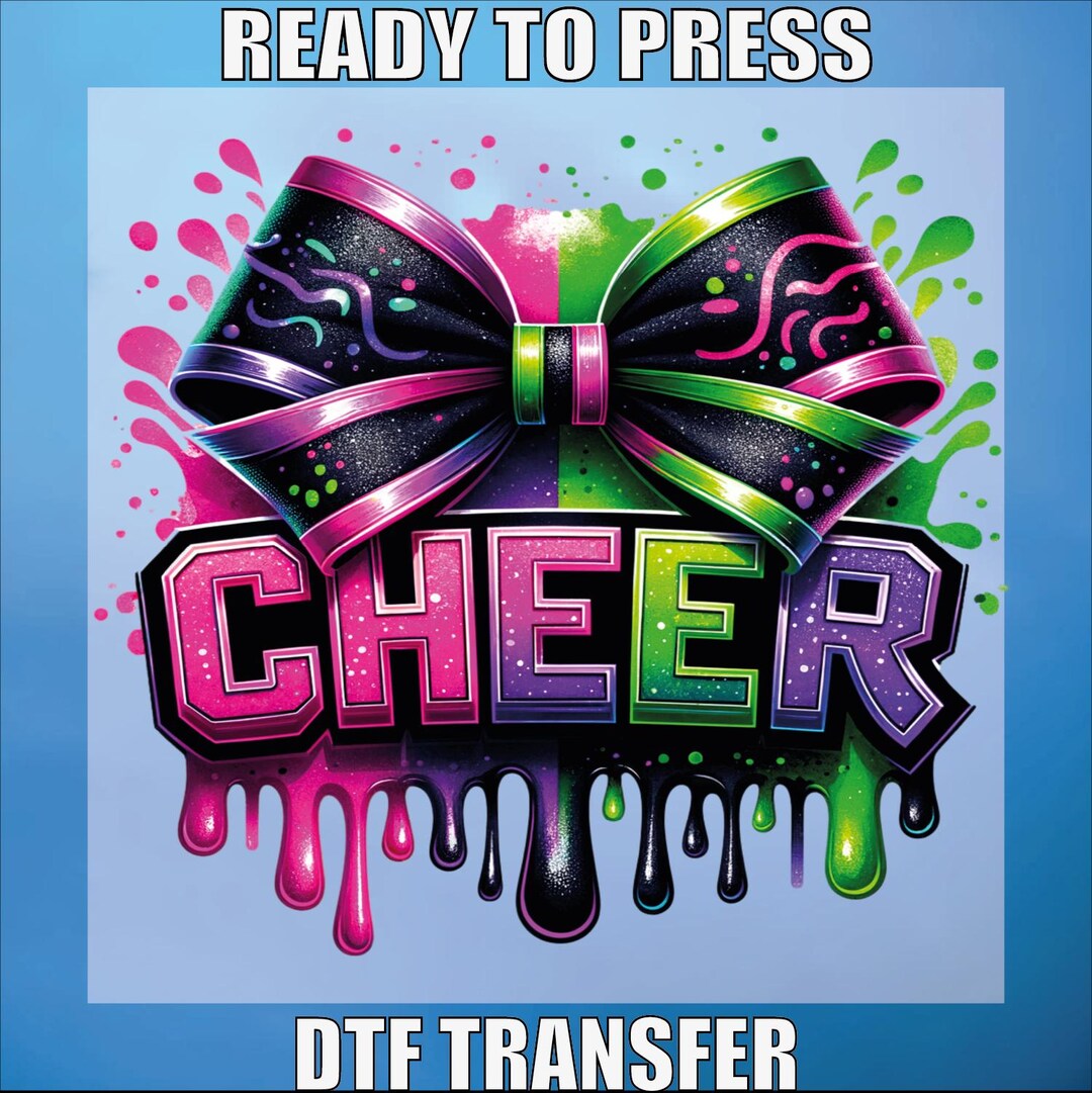 Cheerleading Coquette DTF Print: Trendy Cheer Design (ready to Press ...