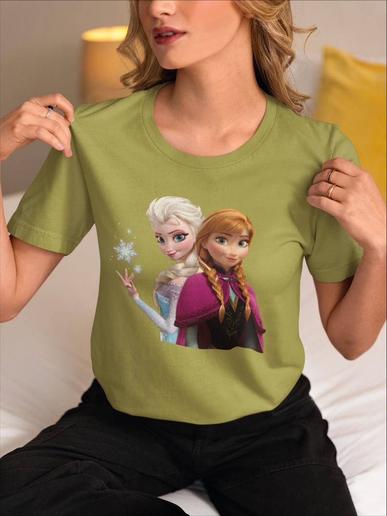 Elsa and Anna DTF Transfer: Princess Shirt Design - Etsy