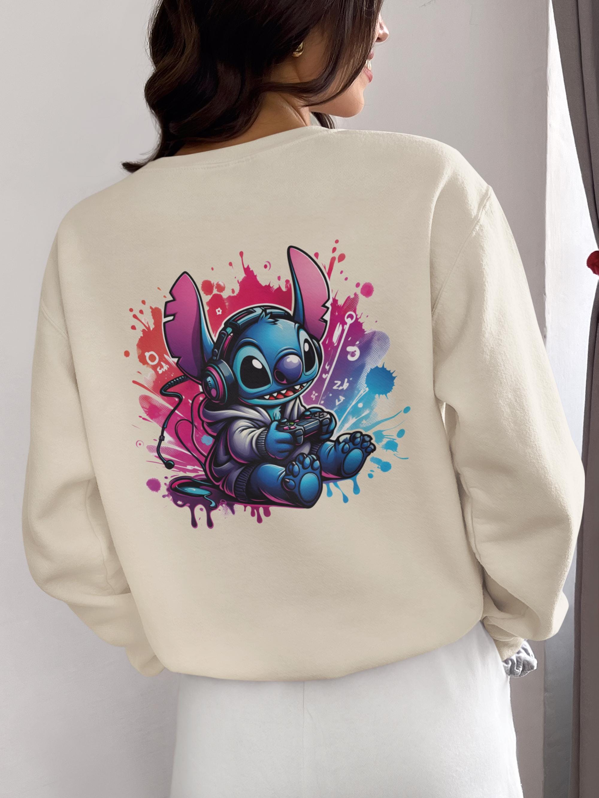 Gamer Stitch DTF Print: Watercolor Splash Heat Transfer - Etsy
