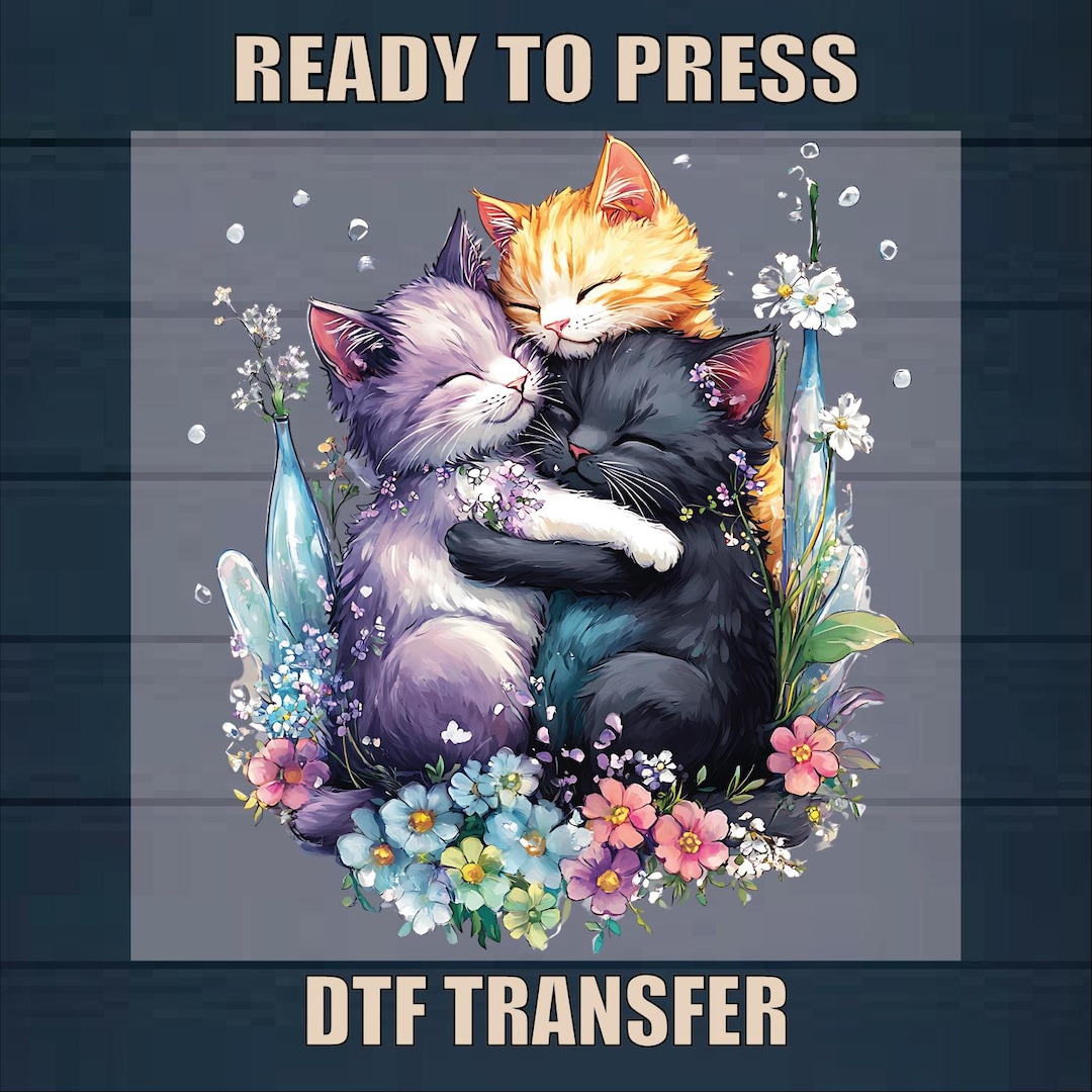 Cats Dtf Transfer, Cat Paws Ready for Press, Cute Cats Shirt Design ...