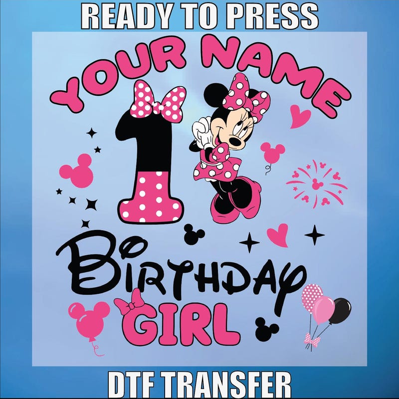 Minnie Mouse Heat Press Customize - Etsy