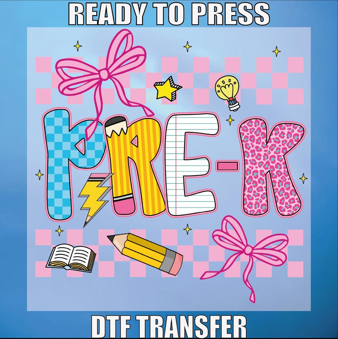 Pre-k Dtf Transfer, for Kids Design Dtf Ready for Press , Student Shirt ...