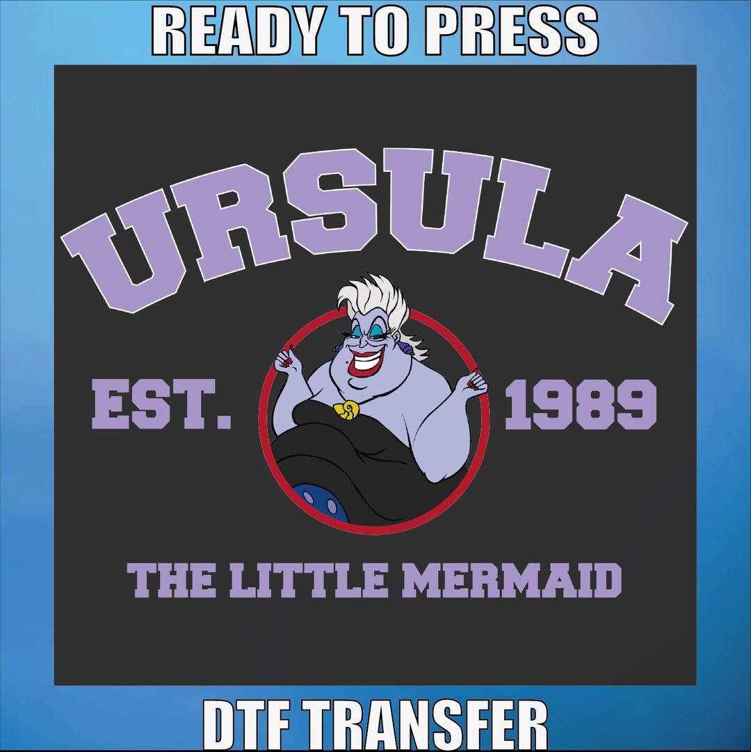 Ursula Little Mermaid DTF Transfer: Ready to Press Shirt Design - Etsy