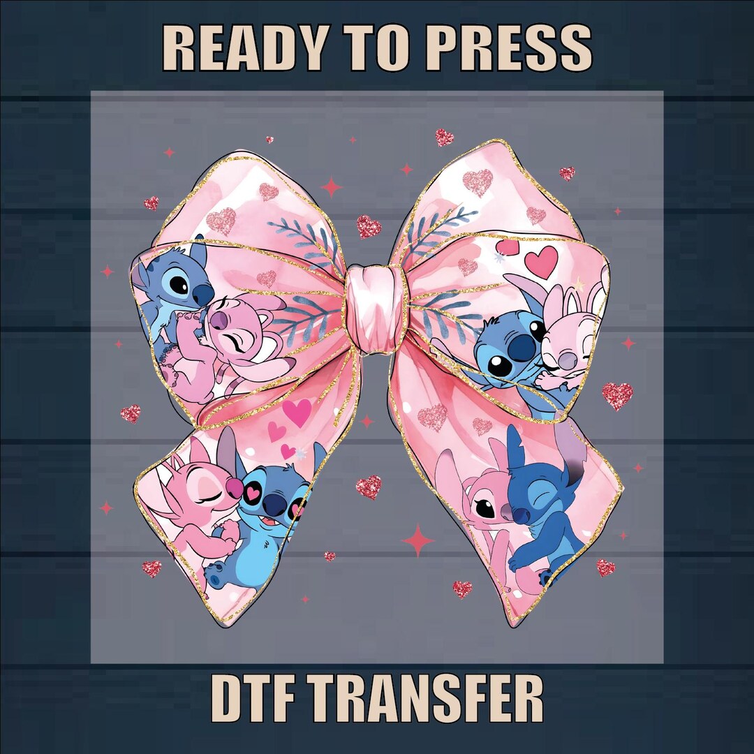 Stitch Dtf Transfer, Valentine's Day Ready for Press, Love Shirt Design ...