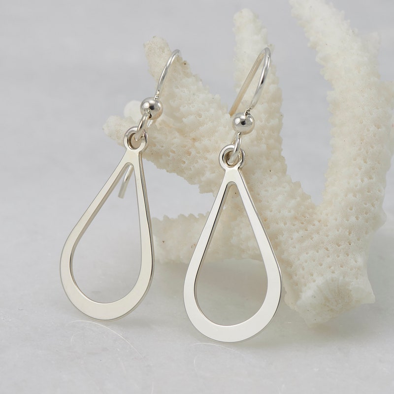 Silver Teardrop - Etsy