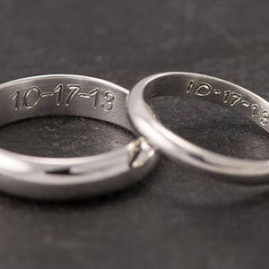 Wedding Ring Engraving- Add Custom Ring Engraving- Engraving Inside Ring, Traditional Hand ...