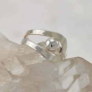 Sterling Silver Ring- Simple Silver Ring- Modern Silver Ring- Metalwork ...