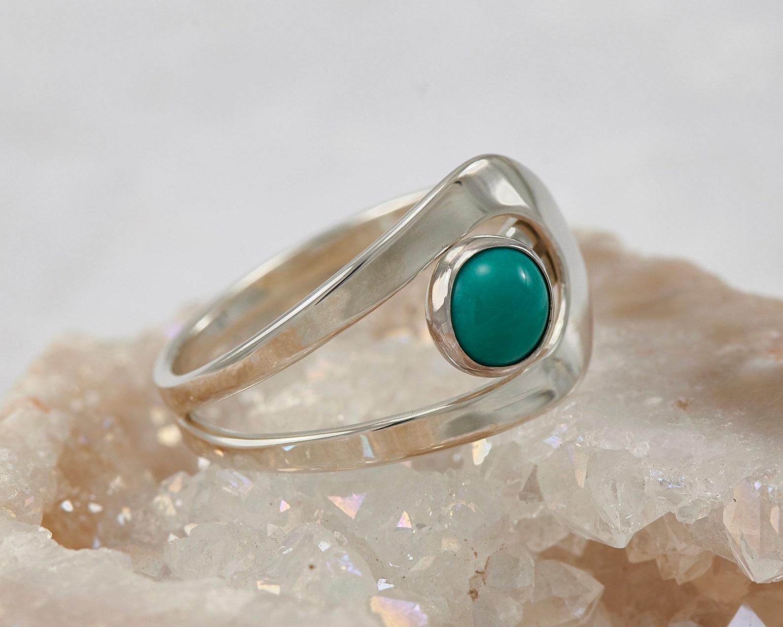 Turquoise Ring Turquoise Gemstone Ring Silver Turquoise - Etsy