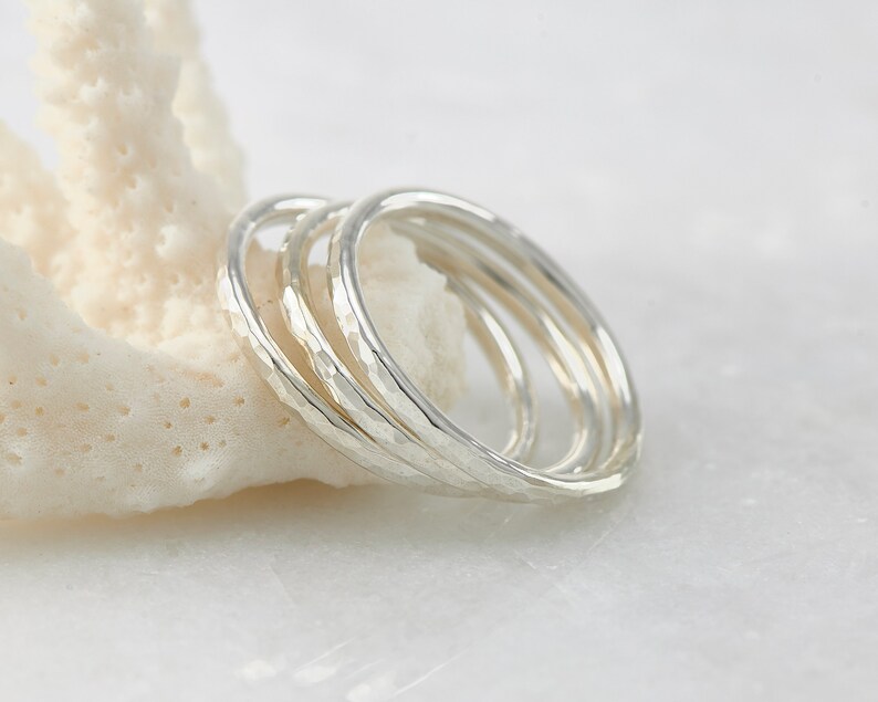 Sterling Silver Stacking Ring Set Stackable Rings Silver - Etsy