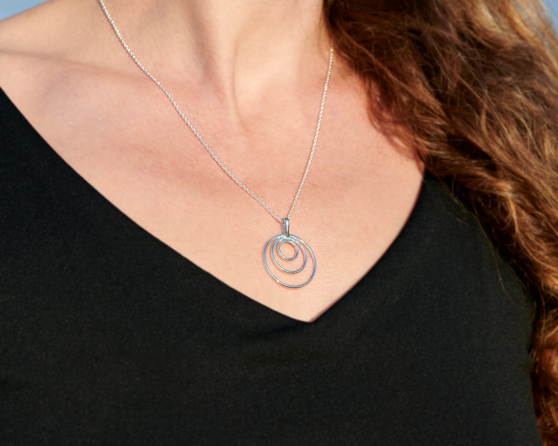 Sterling Silver Pendant Sterling Silver Necklace Silver - Etsy UK