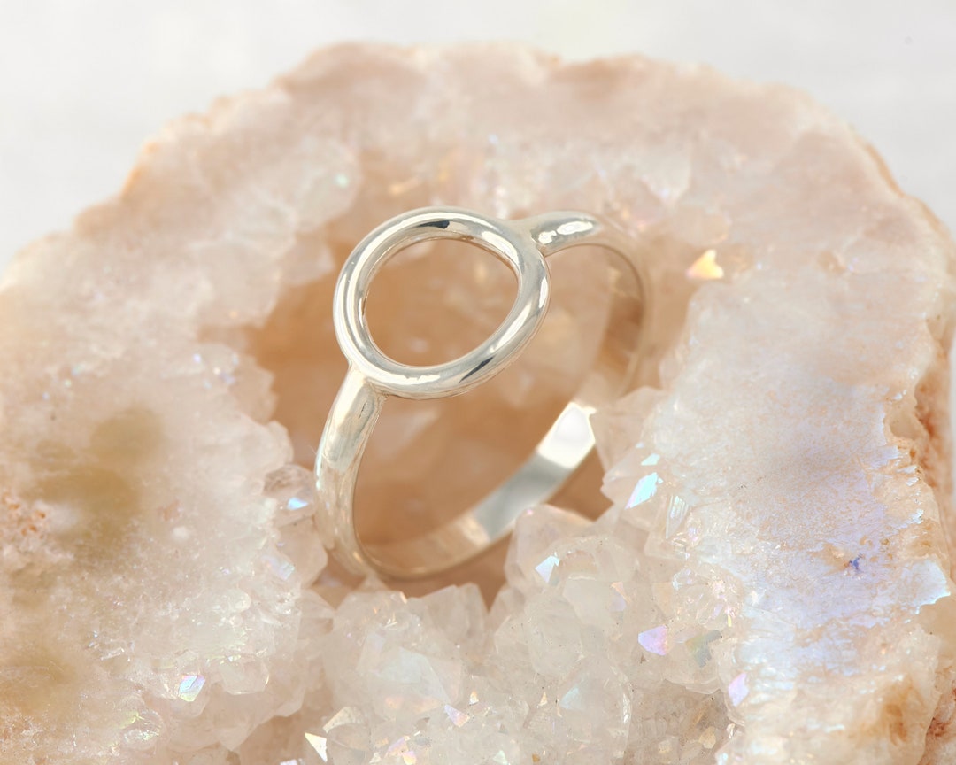 Circle Ring, Open Circle Ring, Karma Ring, Sterling Silver Circle Ring ...
