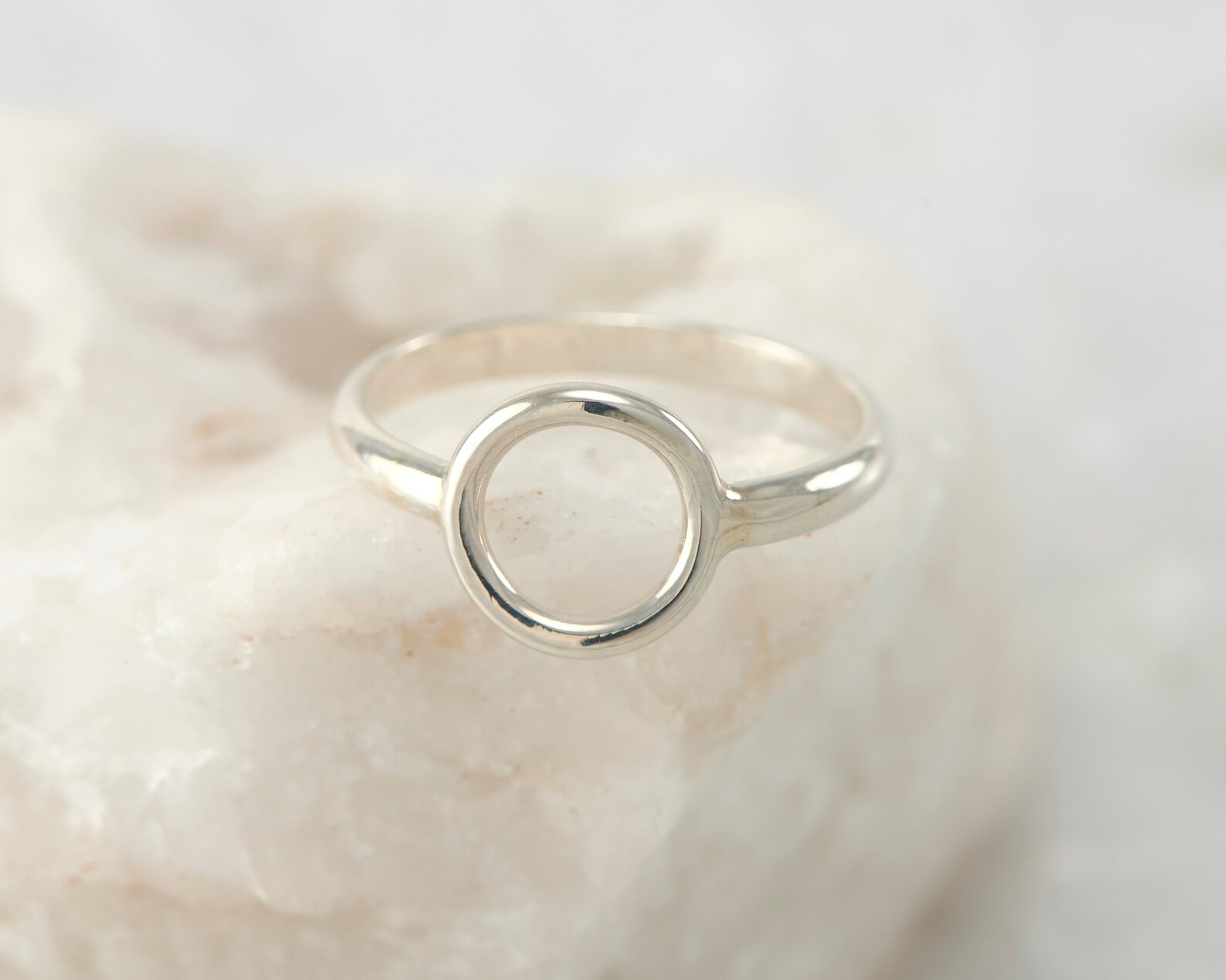 Circle Ring, Open Circle Ring, Karma Ring, Sterling Silver Circle Ring ...