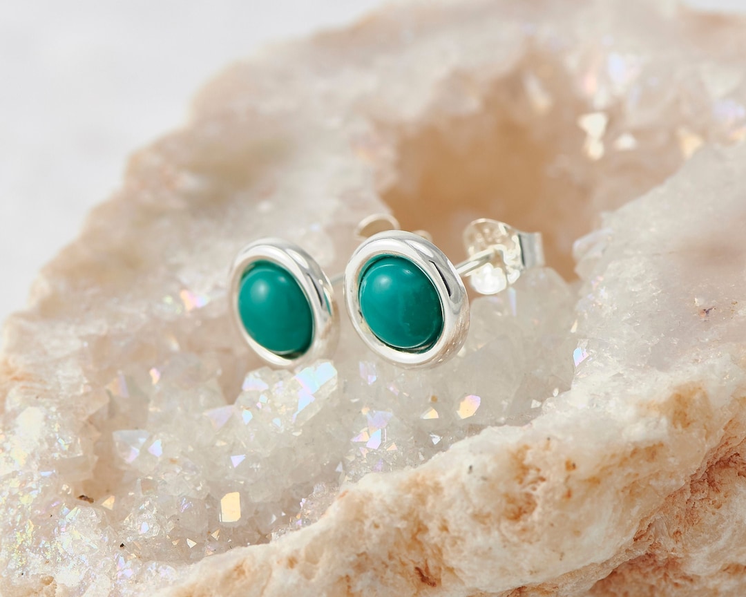 Turquoise Studs- Turquoise Earrings Stud- Turquoise Stud Earrings ...