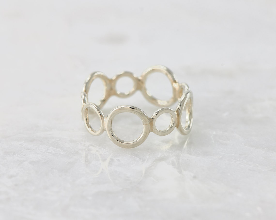 Handmade Sterling Silver Ring Silver Circles Ring Circle | Etsy