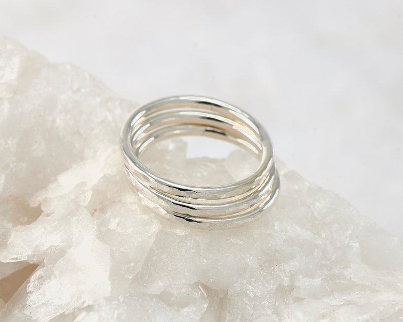 Sterling Silver Stacking Ring Set Stackable Rings Silver - Etsy