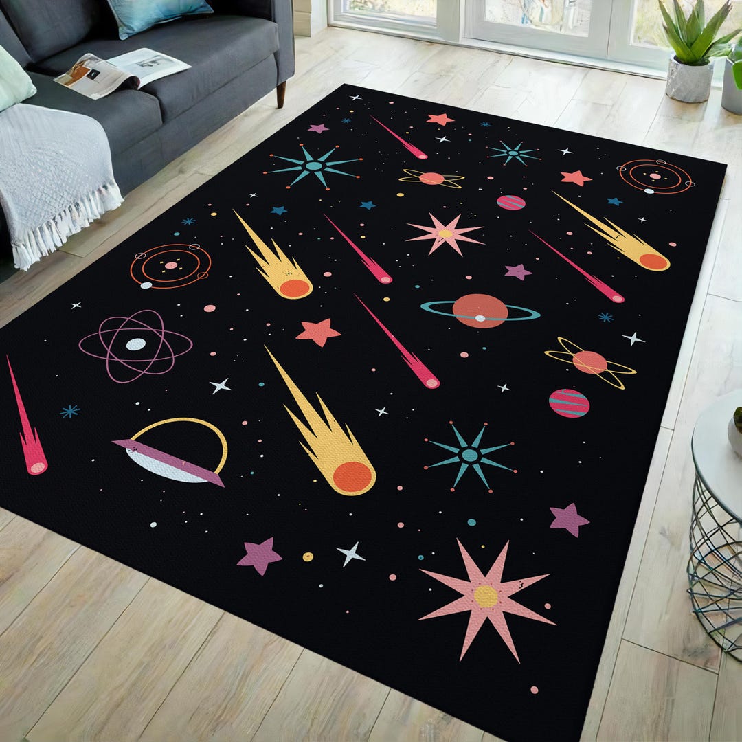 Galaxy Rug, Nursery Rug, Space Rug, Sky Rug, Mars Rug, Decorative Rug ...