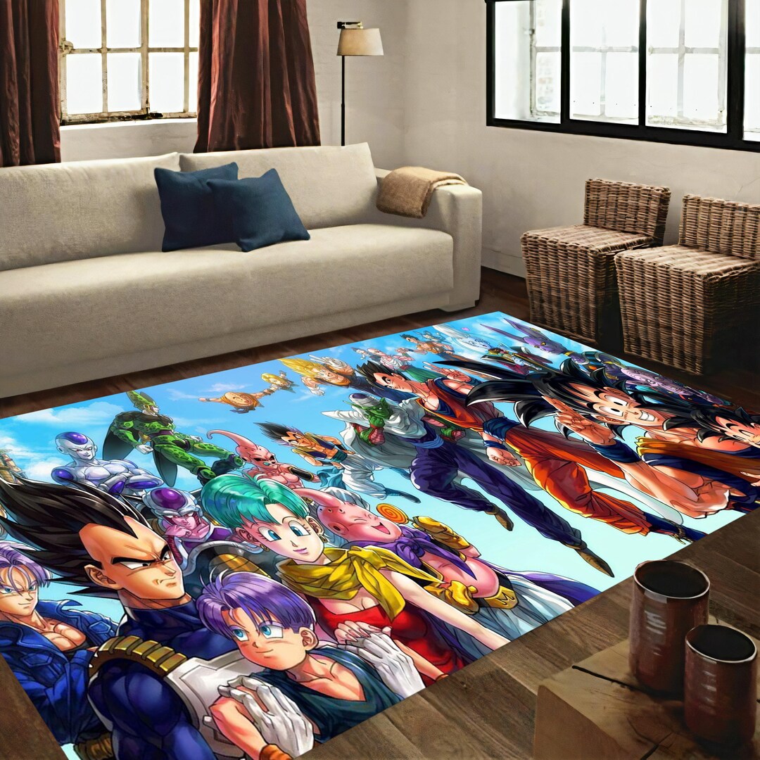 Anime Themed Rug, Anime Area Rug, Anime Figure Rug, Japanese Art Rug ...