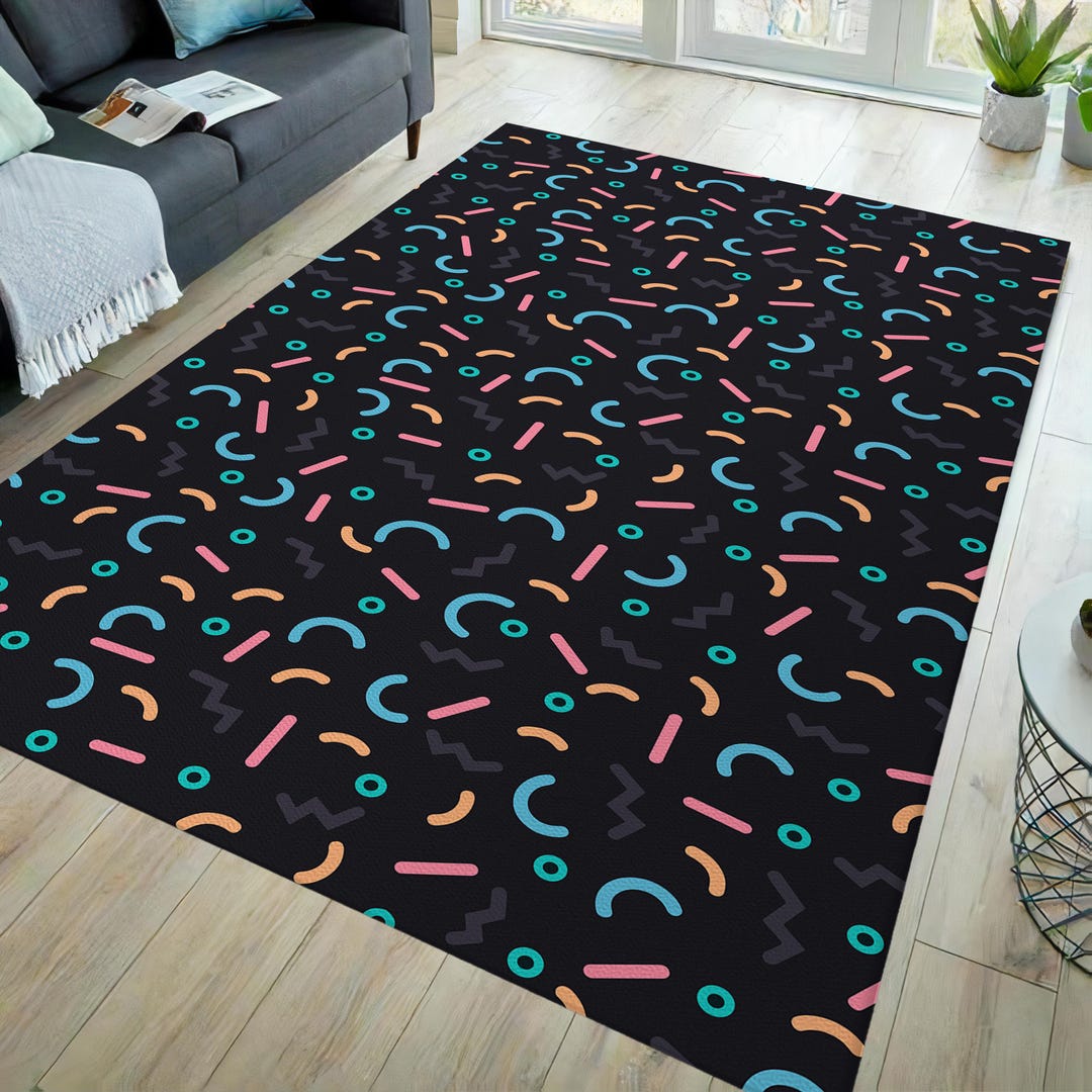 Seamless Pattern Rug, Colorful Pattern Rug, Colorful Rug, Arcade Rug ...