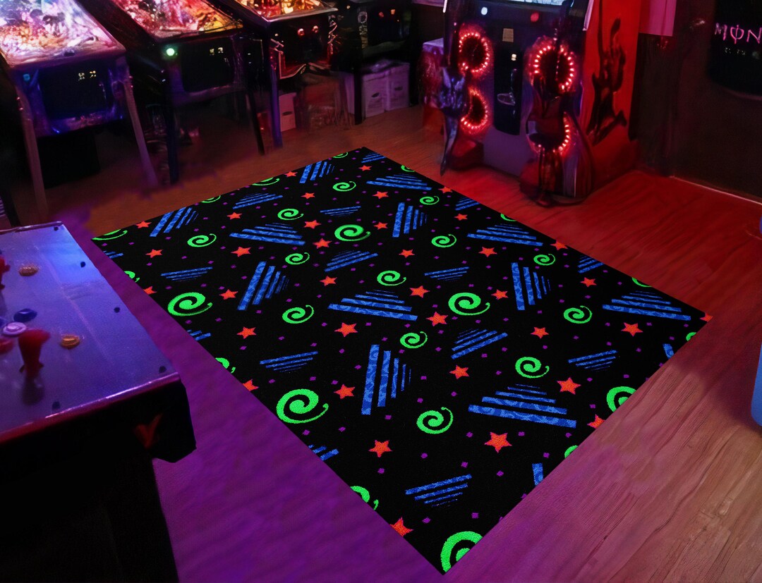 Arcade Rug, Arcade Room Rug, Arcade Saloon Rug, Lasertag Rug, Gamer Rug ...