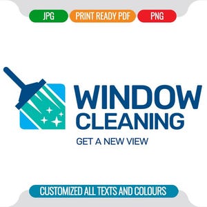 Window Cleaning Logo, Window Cleaning Company Logo, Window Cleaning ...