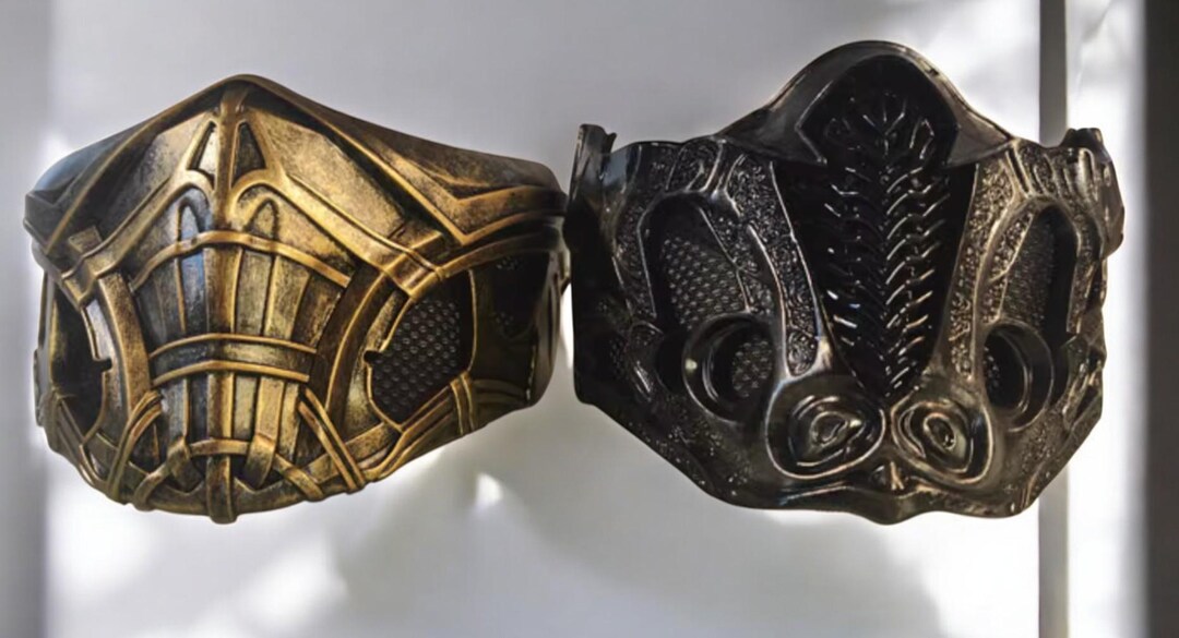 Mortal Kombat Sub-zero & Scorpion Half-face Cosplay Masks Sub-zero Mask ...