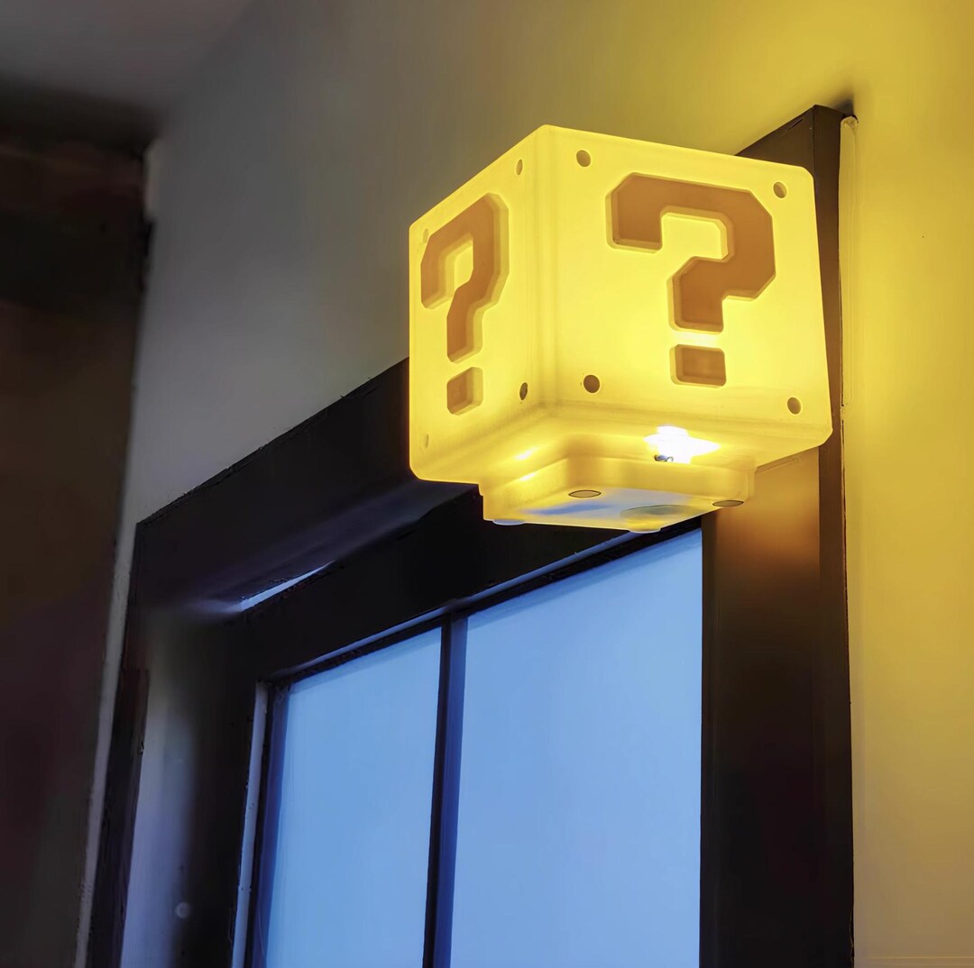 Mario Question Mark Night Light - Super Mario Lamp Mario Question Block ...