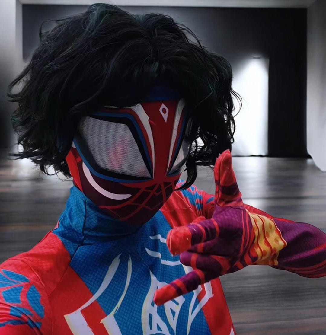 Spider-man India Mask Spider-man India Cosplay Pavitr Prabhakar Spider ...