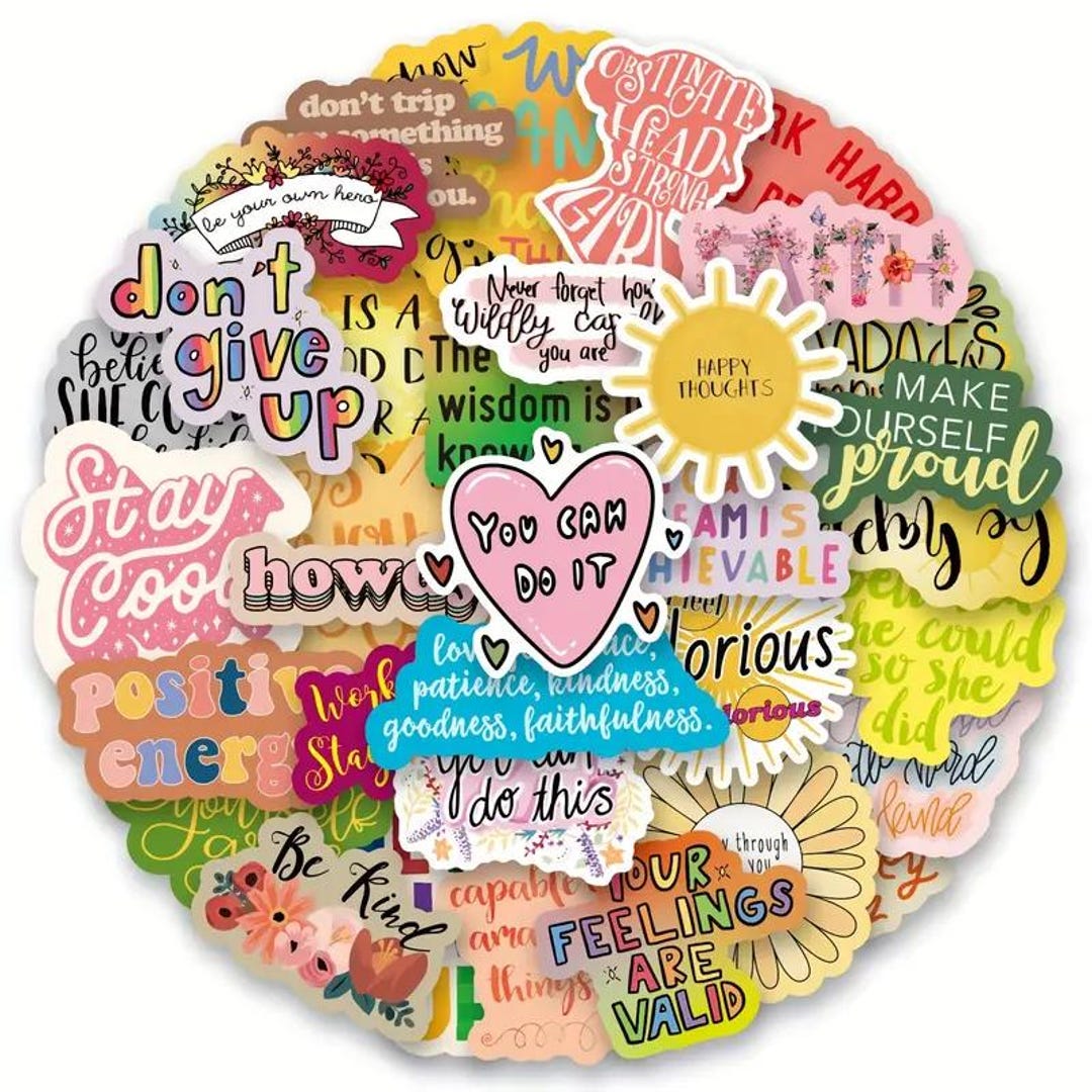 Motivational Quote Stickers | 10/20/30 Piece | Random Sticker Packs ...