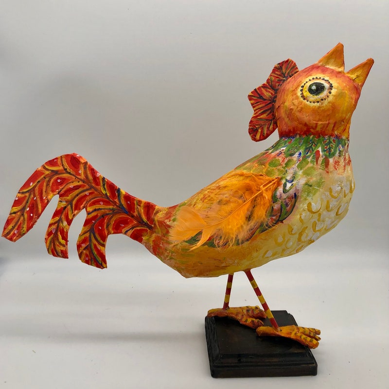 Paper Mache Chickens - Etsy