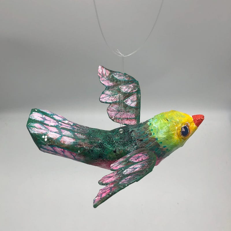Paper Mache Birds - Etsy
