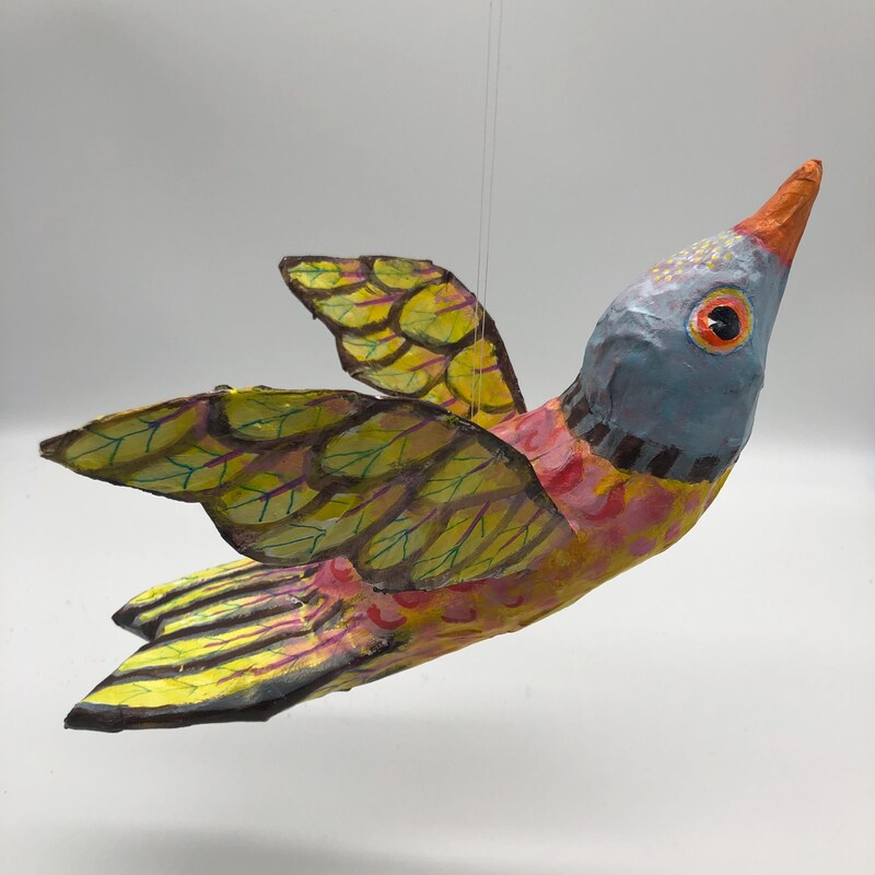 Paper Mache Bird - Etsy