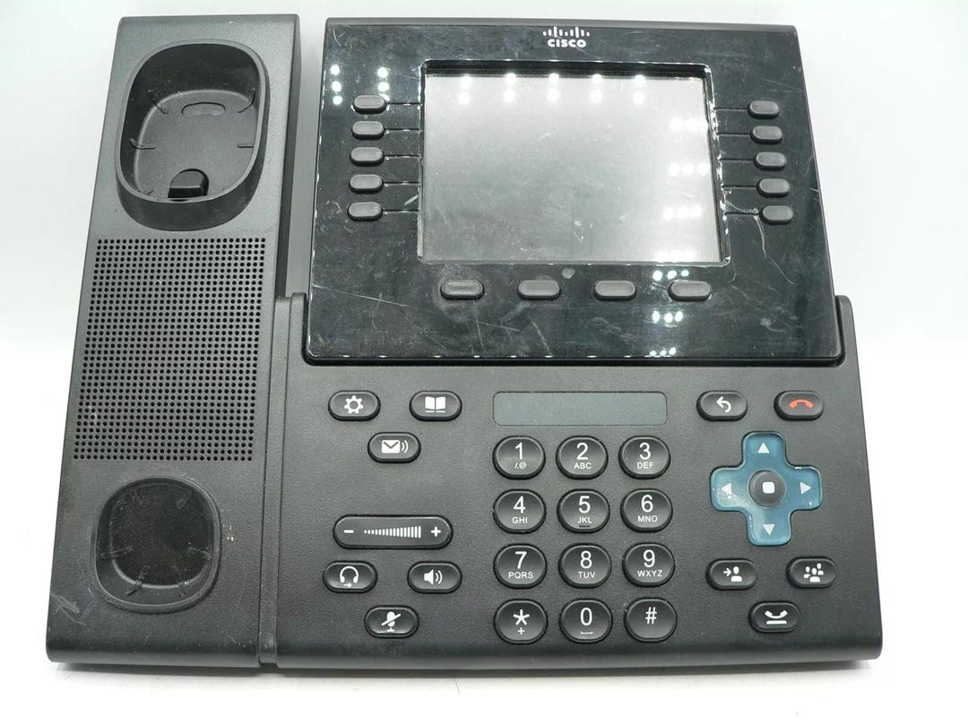 Cisco CP-8961 UC Unified Voip Business Black Phone W/stand Missing ...
