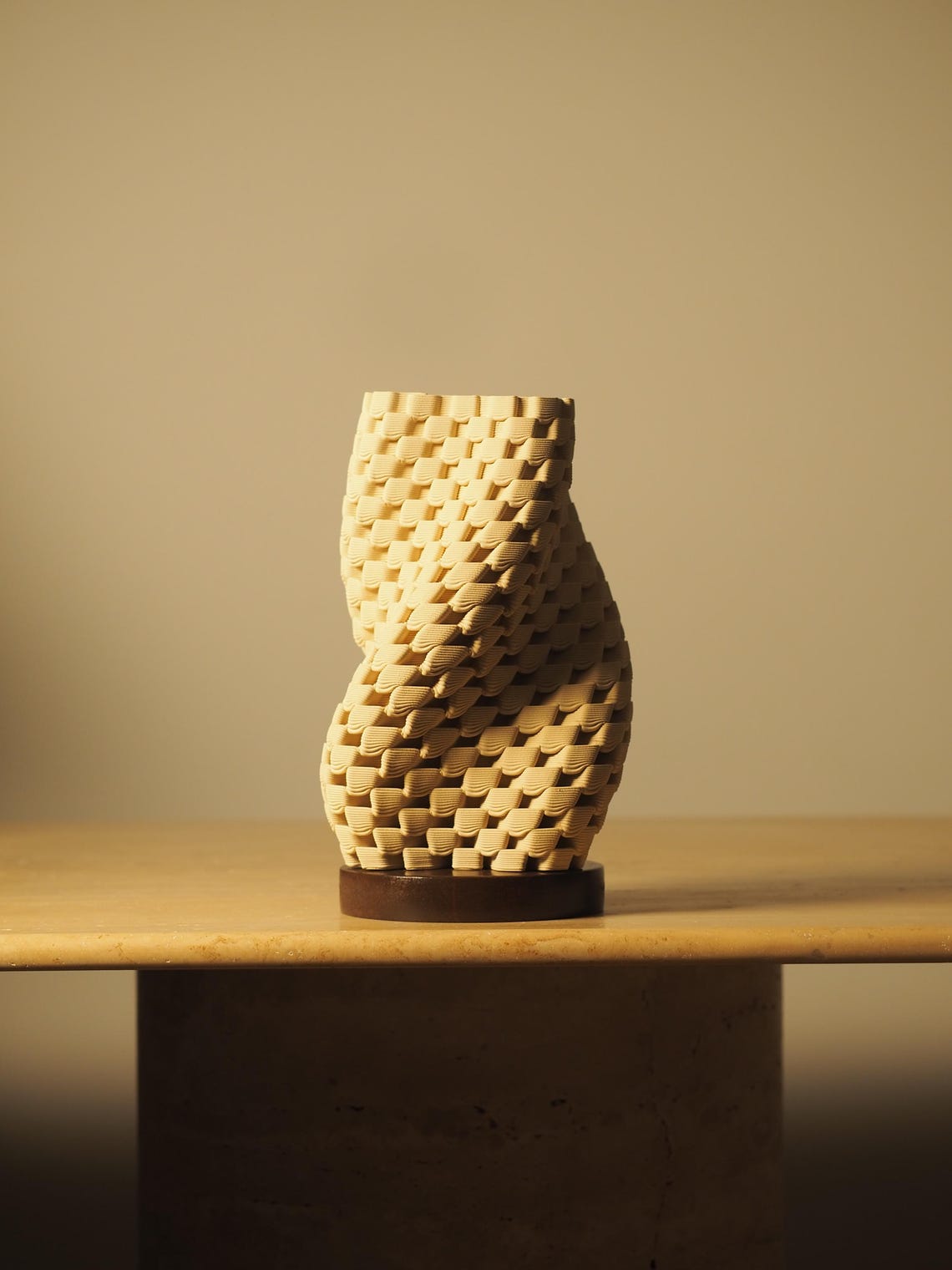 Vortex - 3D Printed Stoneware Table Lamp - Textured - Handmade - Etsy