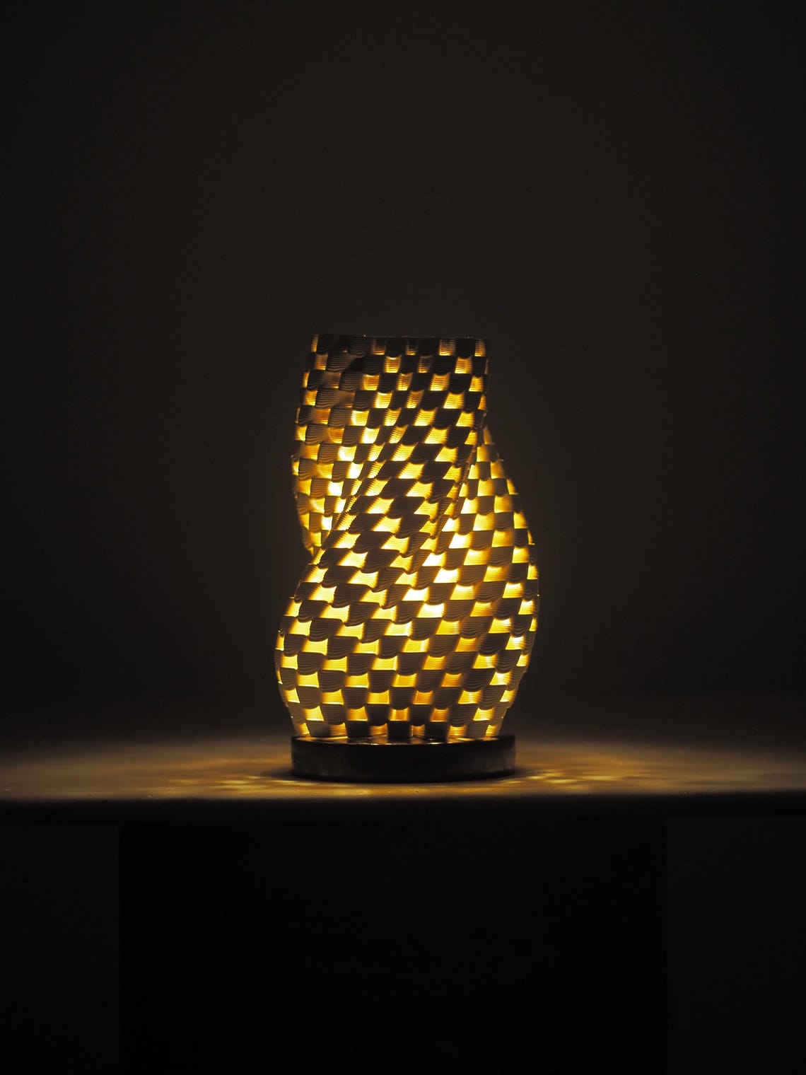 Vortex - 3D Printed Stoneware Table Lamp - Textured - Handmade - Etsy