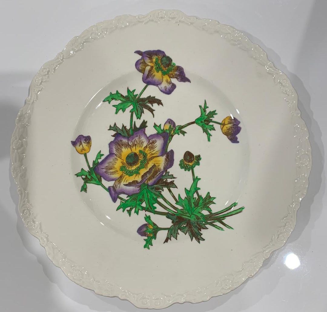 Royal Cauldon Vintage Botanical Charger/dinner Plate, "pansy ...