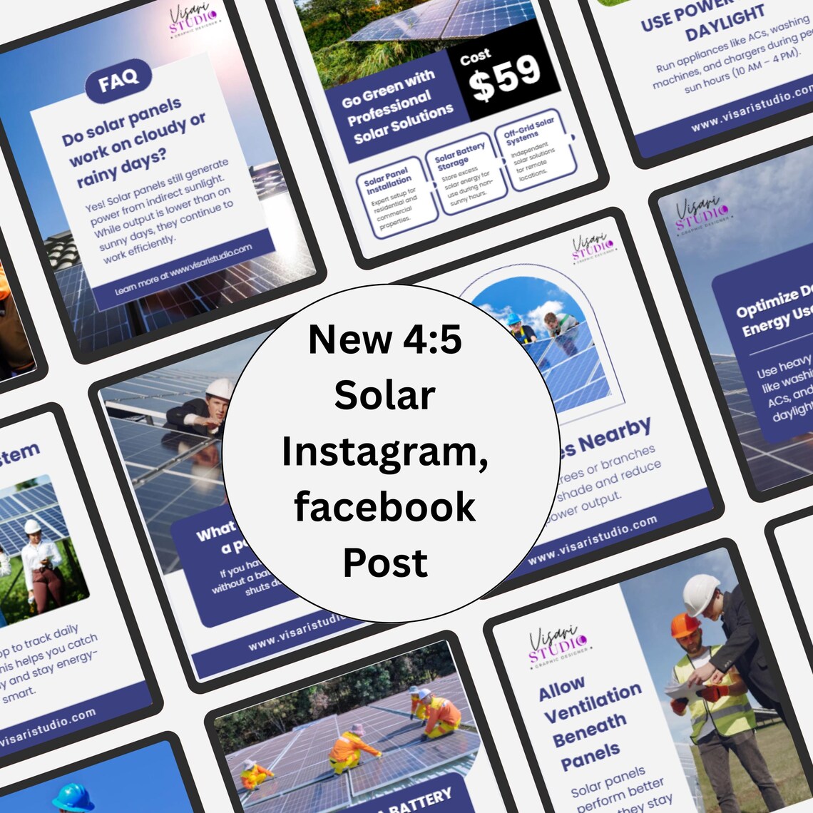 101+ Solar Panel Canva Templates, Green Business Social Media New Size ...