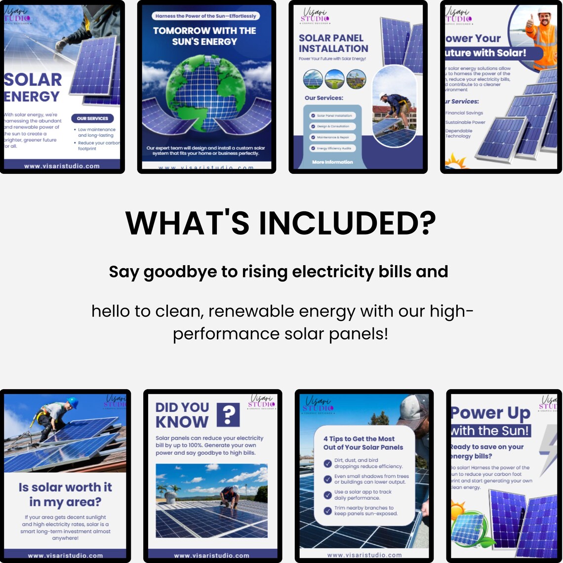 101+ Solar Panel Canva Templates, Green Business Social Media New Size ...