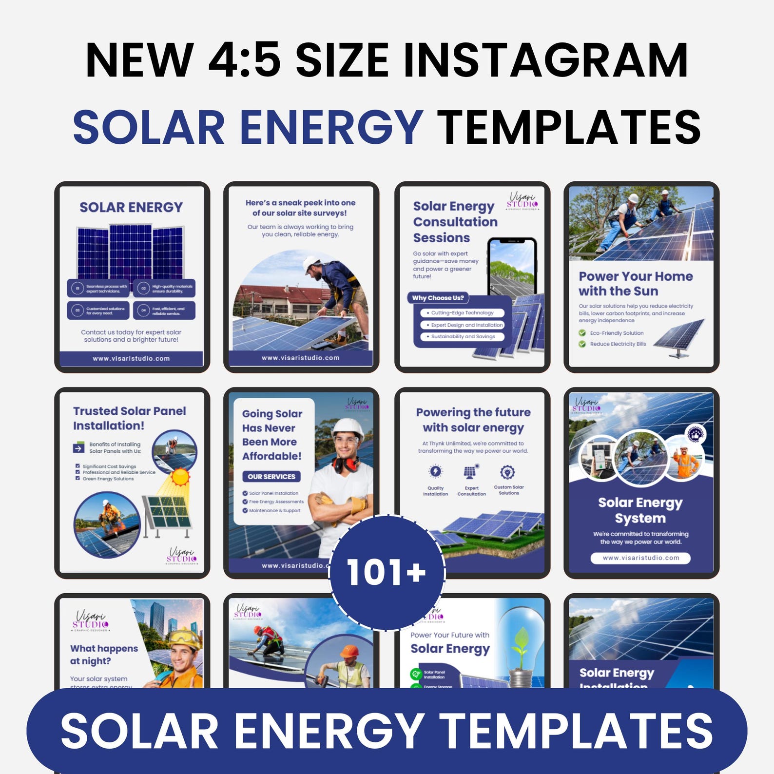 101+ Solar Panel Canva Templates, Green Business Social Media New Size ...