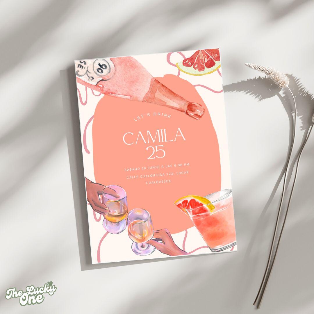 Funny Cocktail Party Invitation | Let’s Drink Theme - Etsy