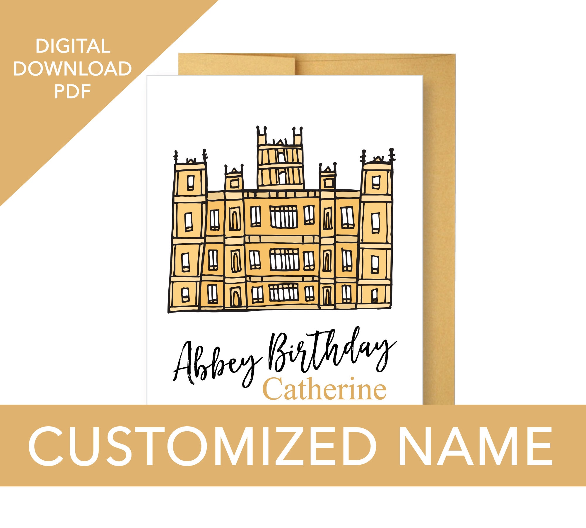 CUSTOMIZABLE DIGITAL DOWNLOAD abbey Birthday - Etsy