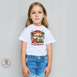 Aloha, Santa and a Reindeer on the Beach Digital Download, Shirt Design ...