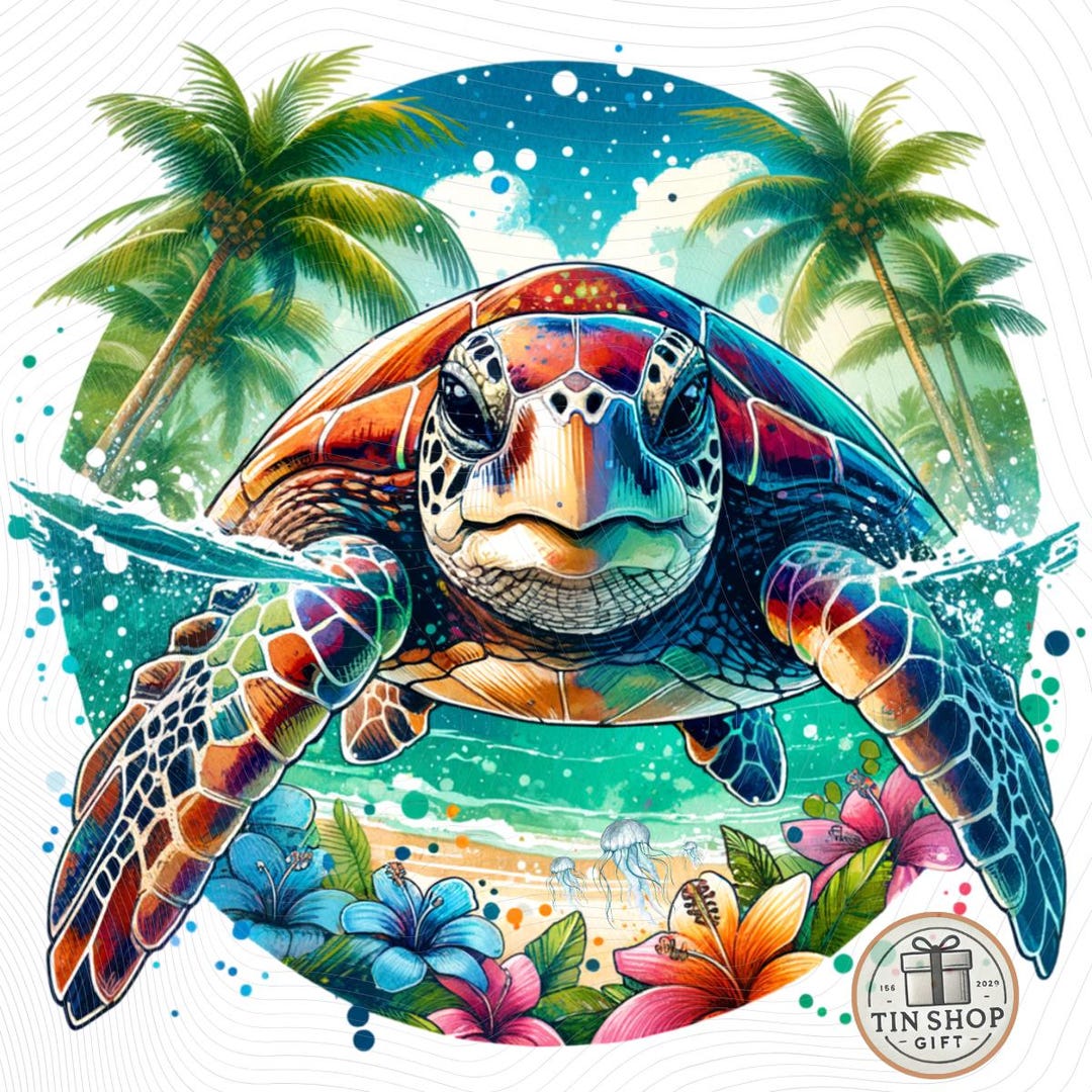 Beach Vibes, Sea Turtle, Summer Design, Funny Shirt Design, Digital ...