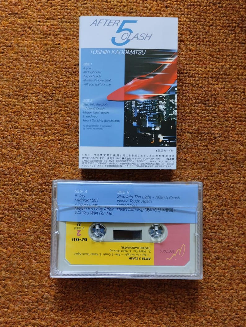Toshiki Kodamatsu - After 5 Clash With Slipcase Cassette Tape Citypop ...
