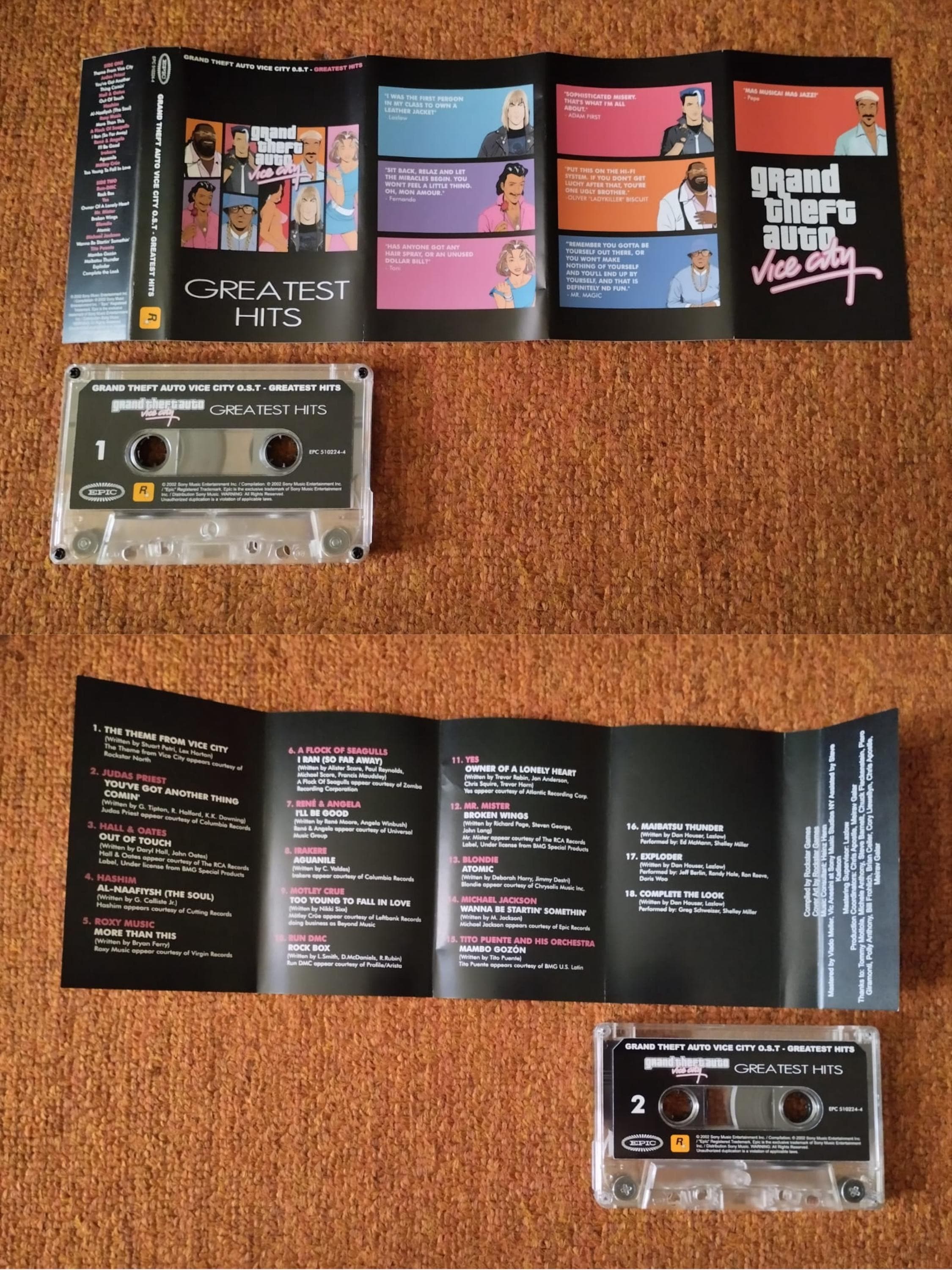 GTA Grand Theft Auto Vice City OST Cassette Tape - V Rock Wave 103 ...