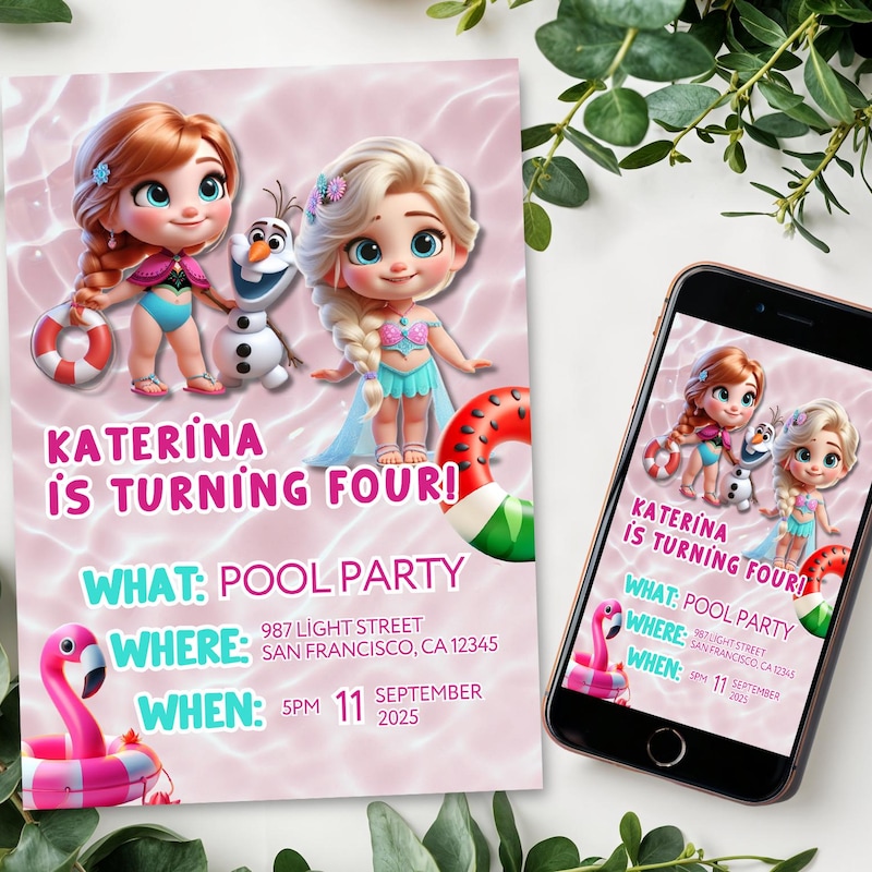 Frozen Pool Party - Etsy