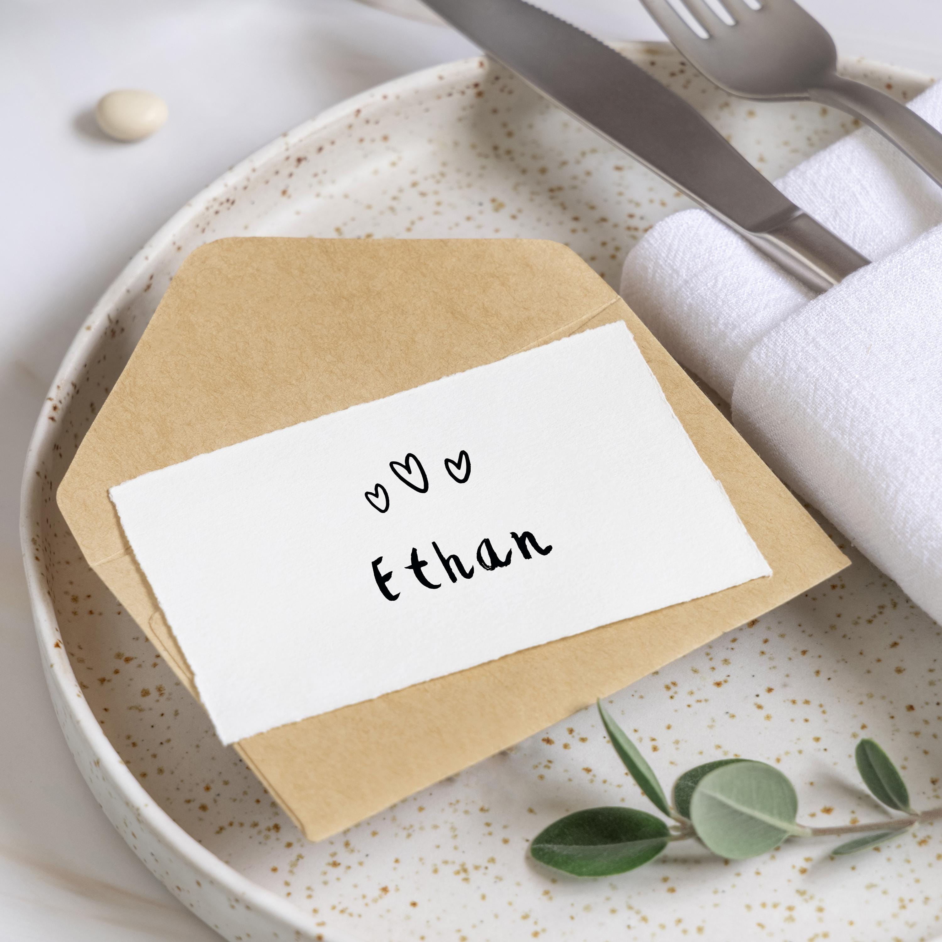 TABLE PLACE CARDS Template | Cute Illustrated Wedding Table Decor ...