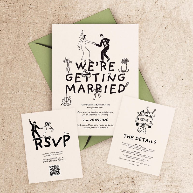 Unique Wedding Invitation - Etsy