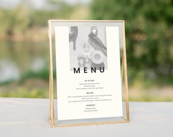 Simple Dinner Party Menu Template - Etsy UK