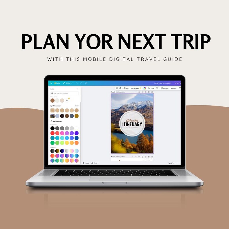 Editable Travel Itinerary Template | Trip Planner | Printable Travel ...