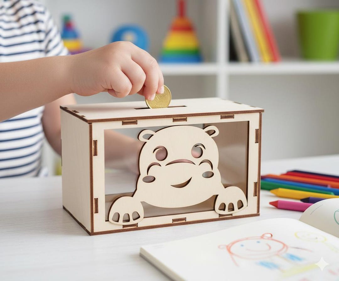 Animal Money Box Laser Cut Files Kids Piggy Bank Bundle, 10 Designs ...
